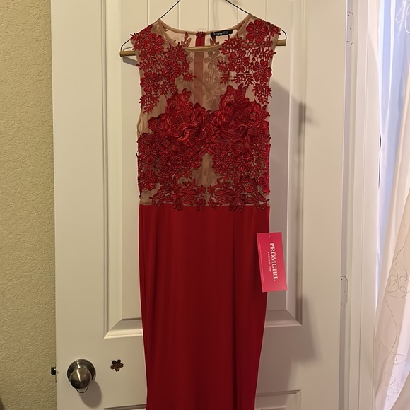 PromGirl | Dresses | Red Long Prom Dress In Small | Poshmark